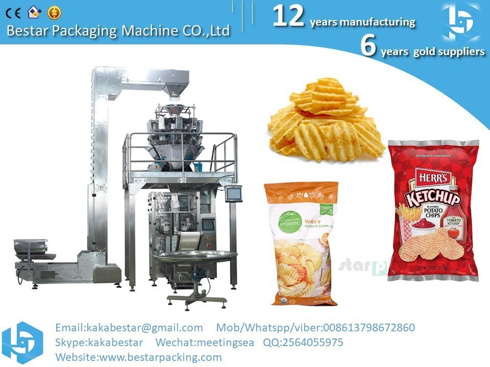 Automatic crisps, vertical packing machine for shrimp crisps, banana ...