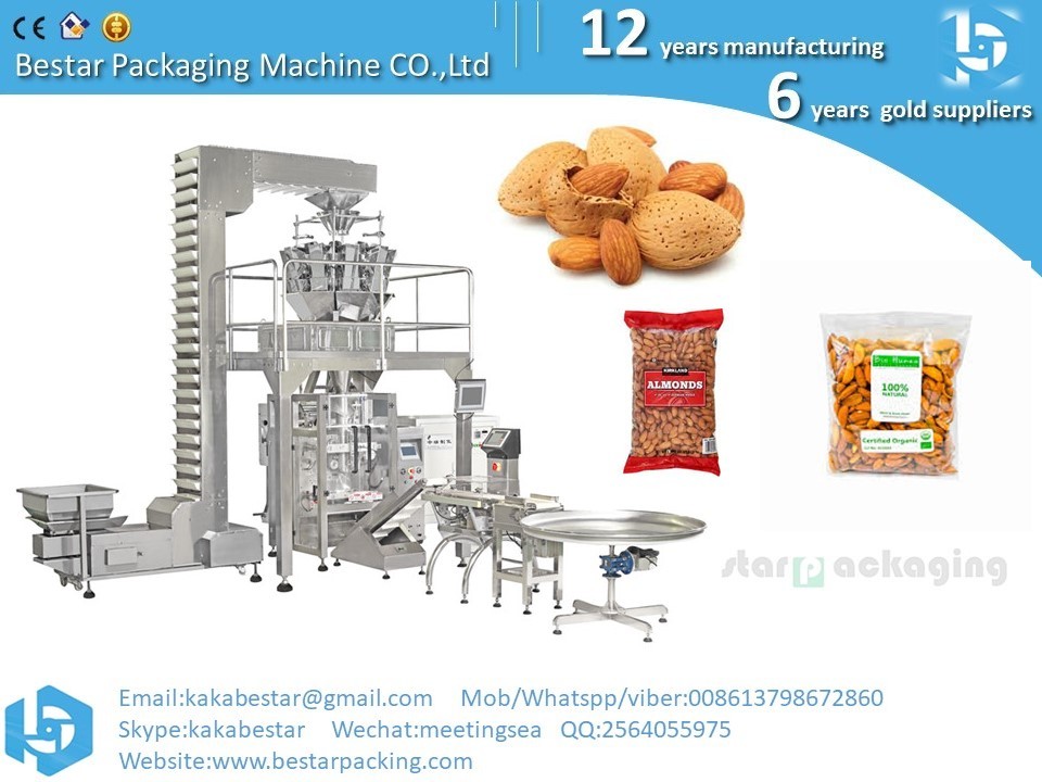The best, customizable, triangle bag automatic almond granule, almond packing machine