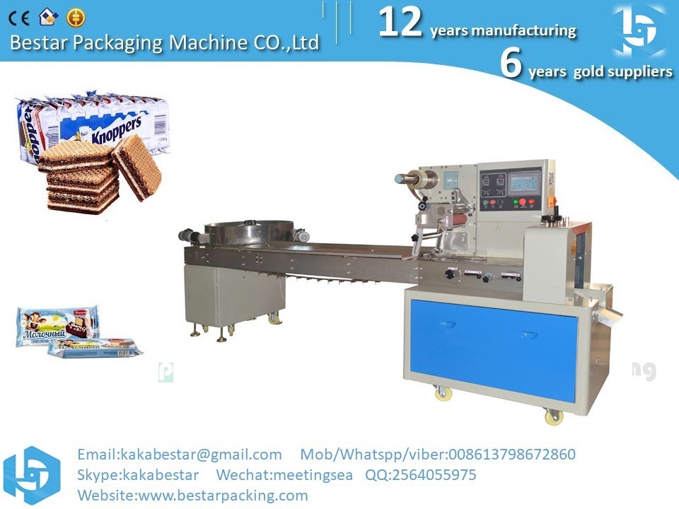 Full automatic flow pack machiney with sorting feeding packaging system ...